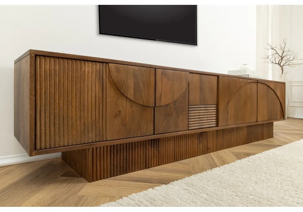 Massive home | Televizní stolek Art Deco 200cm masiv hnědé mango