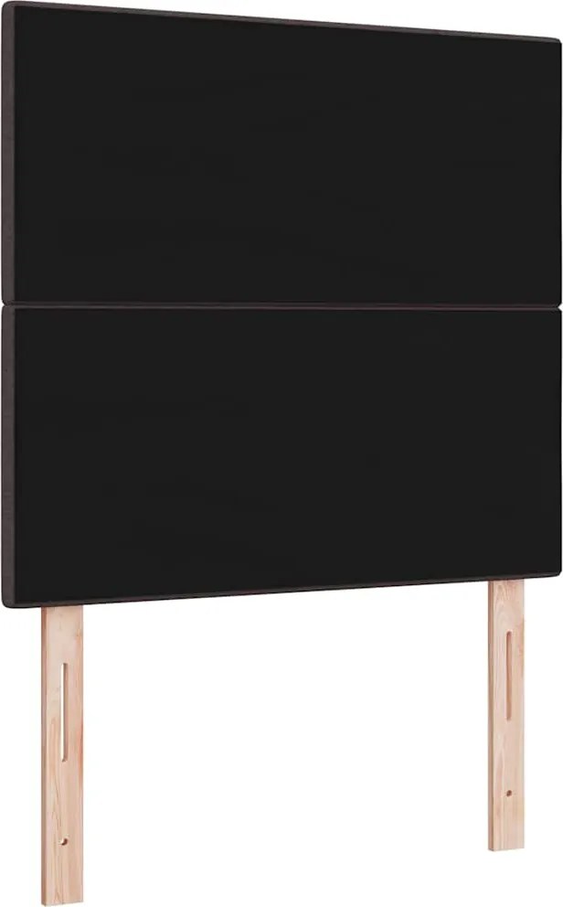 Výškově nastavitelné čelo postele Tmavě hnědá 90 cm textil 3337798