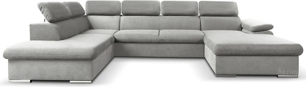 Sedací souprava COOL II | 220x343x191 cm | rozkládací + 2x úložný prostor | PRAVÁ | lounge 18 světle šedá