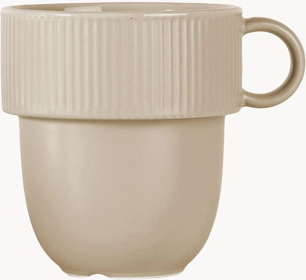 Sada nových hrnků z kostního porcelánu Inka, 6 dílů
