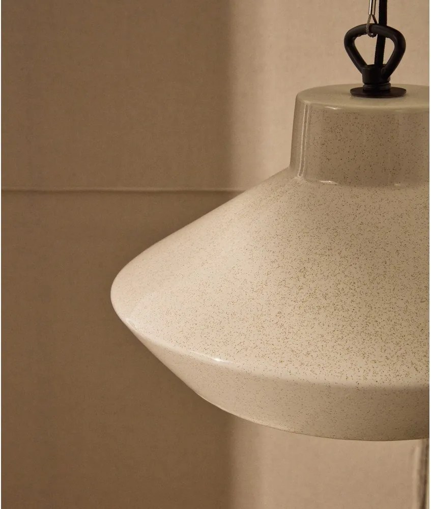 Béžové závěsné svítidlo s keramickým stínidlem ø 31 cm Portol – Kave Home