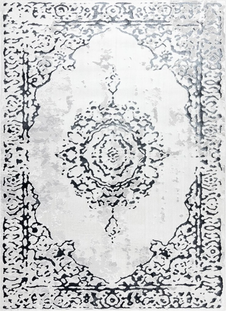 Dywany Łuszczów, Kusový koberec Allure 1961 white/grey, 240x330, šedá, kancelář