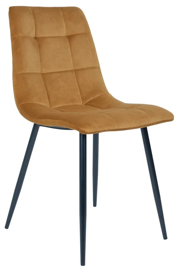 Jídelní židle House Nordic Middelfart - samet | hořčicově žlutá