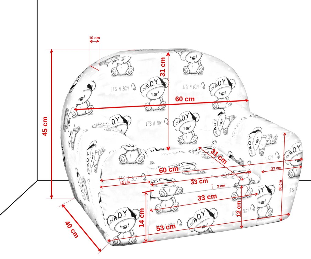 Dětské křesílko Sovy růžové