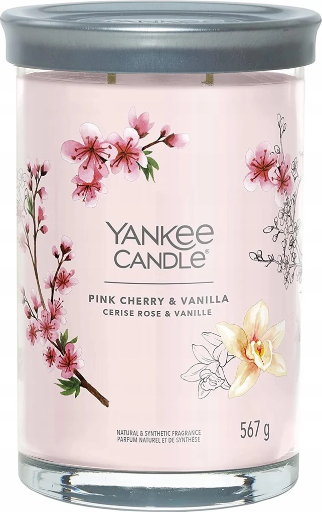 Yankee Candle vonná svíčka Tumbler ve skle velká Pink Cherry & Vanilla 567g