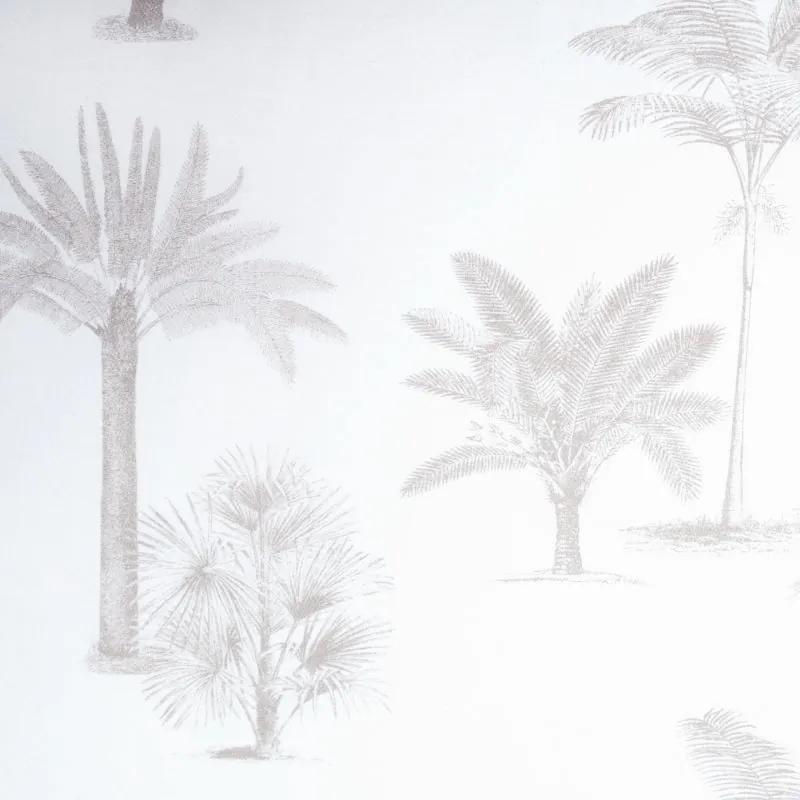 SCANquilt povlečení SATÉN DESIGN date palms bílobéžová 140 x 200/70 x 90 cm