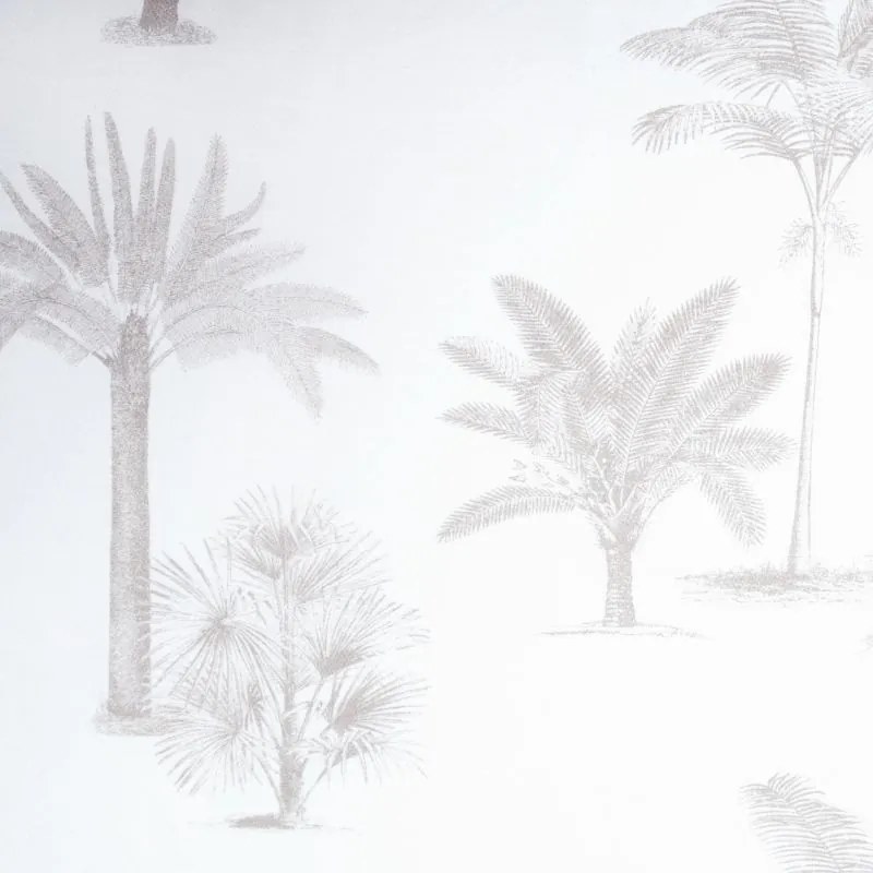 SCANquilt povlečení SATÉN DESIGN date palms bílobéžová 240 x 200/70 x 90 cm