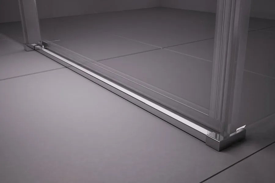 Ravak - Sprchové dveře s pevnou stěnou Matrix MSDPS-100/80 levá - bílá, transparentní sklo