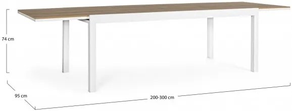 BIZZOTTO Rozkládací jídelní stůl ELIAS 200x95 cm bílý