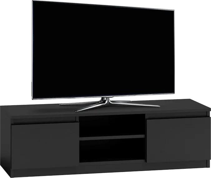 EmaHome Televizní stolek s úložným prostorem RTV 140 - černý