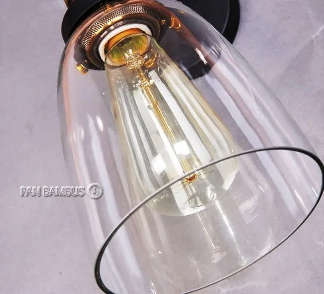 EDGEMOD Retro nástěnné svítidlo sklo a mosaz A01-1108