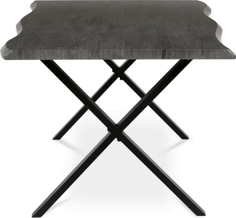 Jídelní stůl HT-F4321 GREY, mdf, šedý dub (210 x 100) cm Šedá
