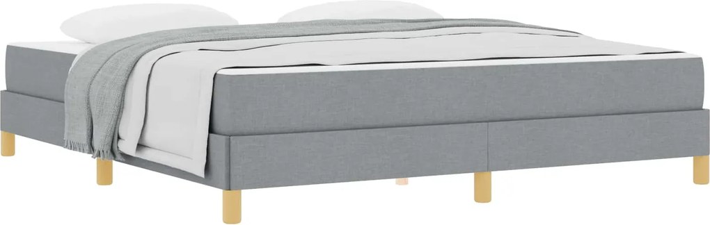 Postel s boxspringem s matrací Světle šedá 180 x 200 cm textil 3398584