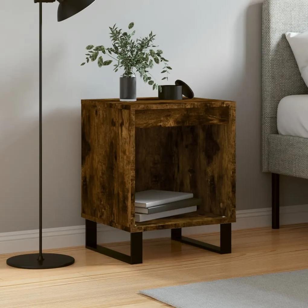 vidaXL Noční stolek 40x35x50 cm kompozitní dřevo [830740] Barva: hnědý dub