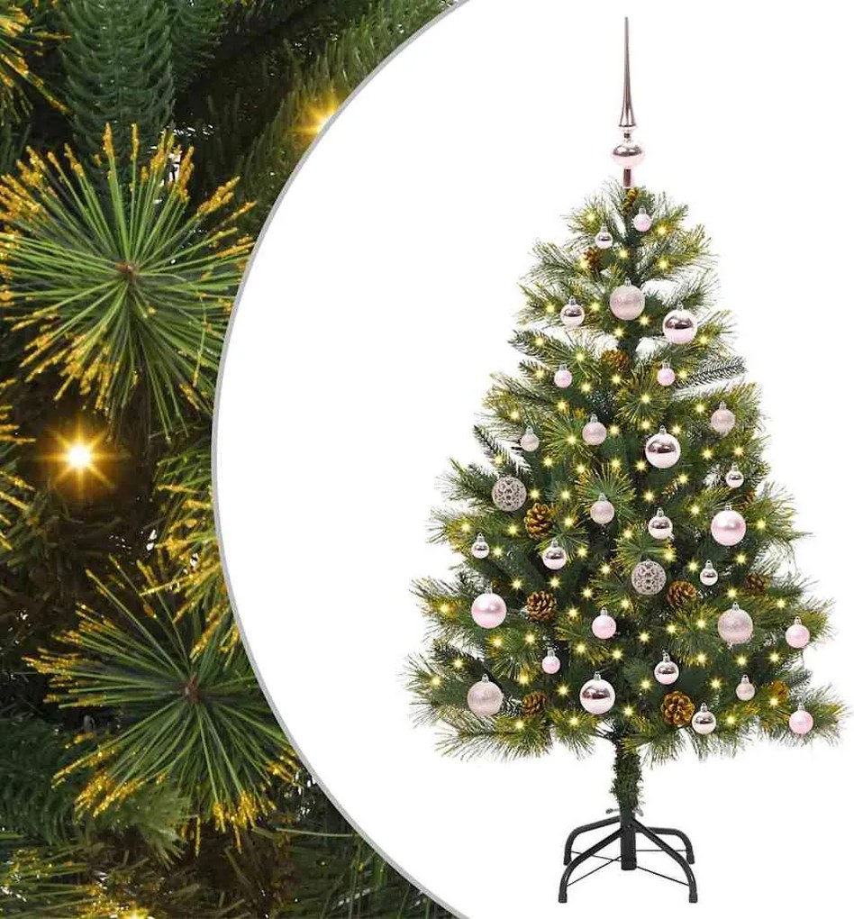 Umělý sklopný vánoční stromeček s kužely Zelená 120 cm 3395073