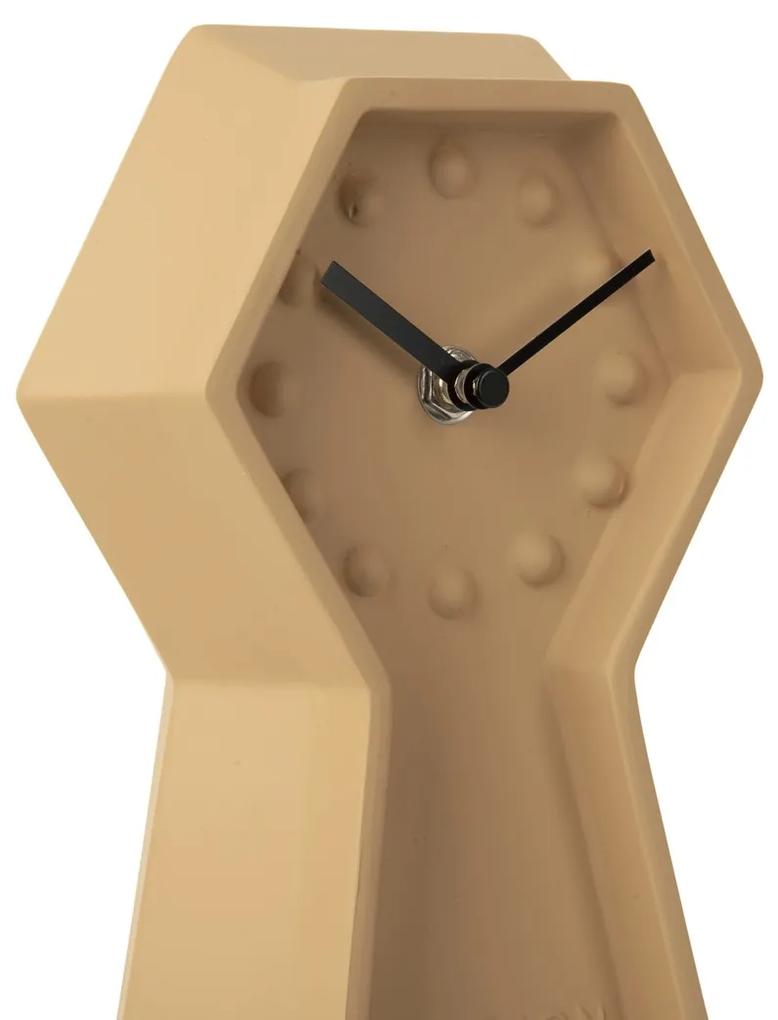 Stolní hodiny s originálním kyvadleml 34 cm latté hnědá Karlsson