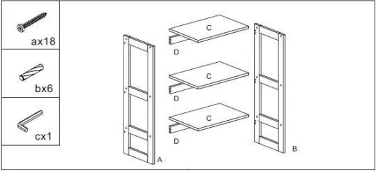 Úzký koupelnový regál Lab'n Modul, bambus, šířka 20 cm