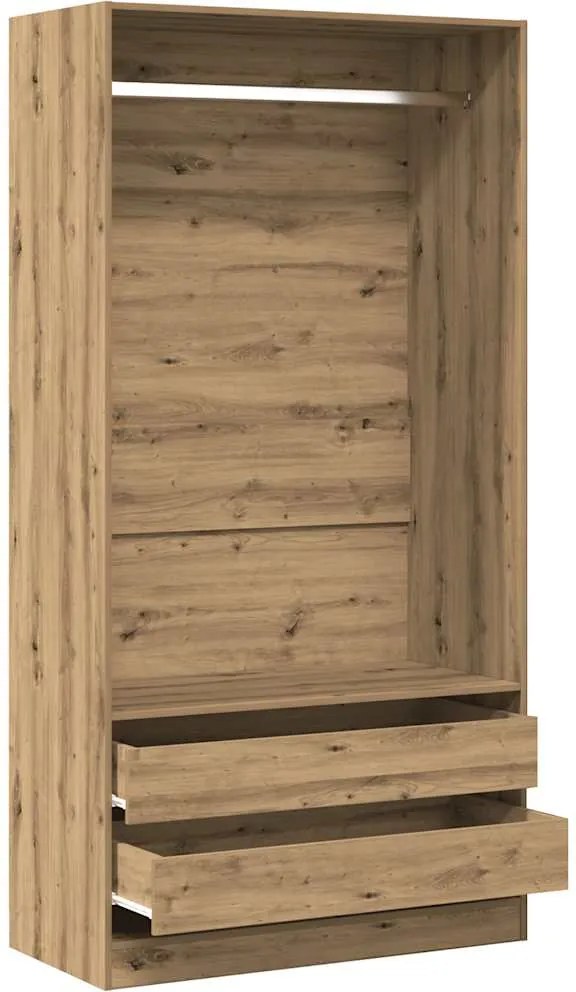 Šatní skříň dub artisan 100 x 50 x 200 cm kompozitní dřevo 3318627