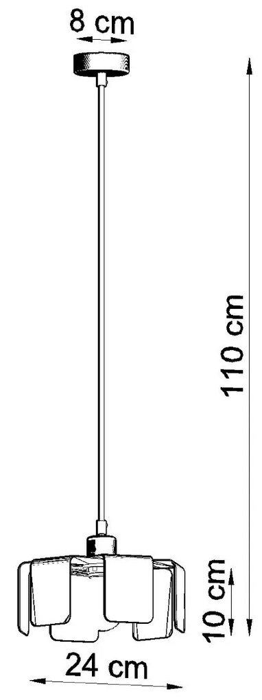 Závěsné svítidlo Tulip, 1x bílé kovové stínítko