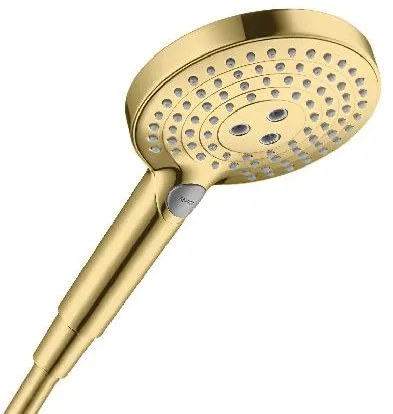 Hansgrohe Raindance Select S - Sprchová hlavice 120, 3 proudy, EcoSmart, leštěný vzhled zlata 26531990