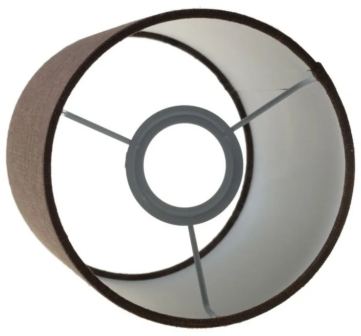 creative cables Válcové plátěnné stínidlo pro objímku E27 Barva komponentu: Stříbrný list