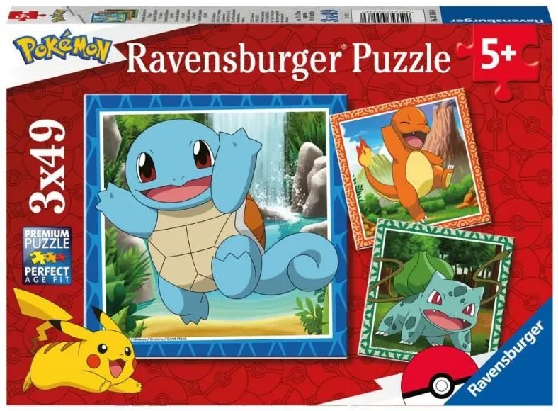 Ravensburger Vypusťte Pokémony 3x49 dílků