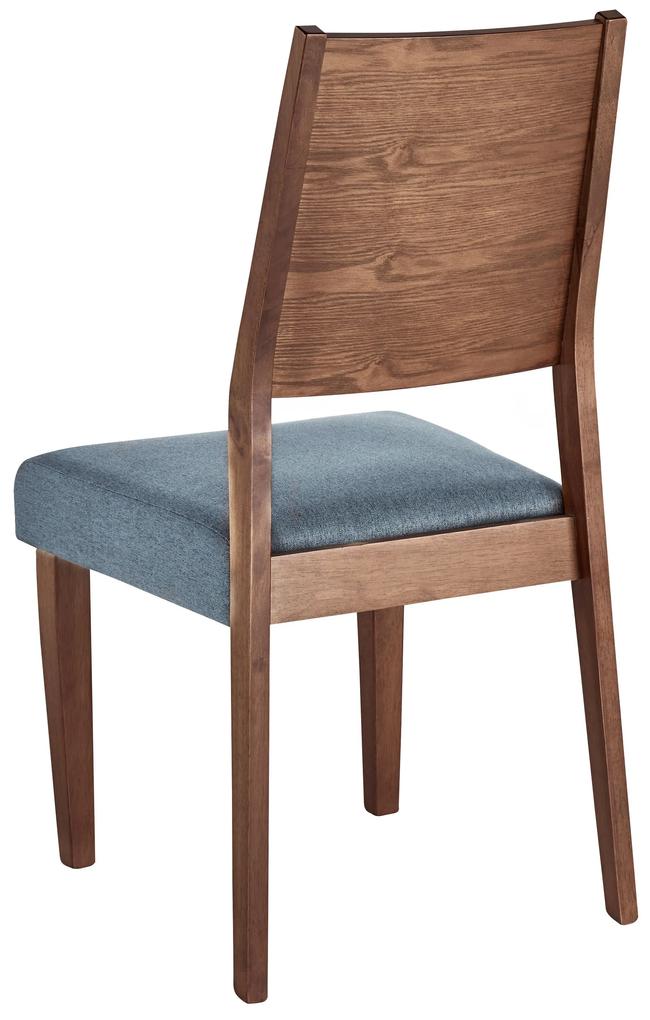 Sada 2 dřevěných jídelních židlí šedé ELMIRA Beliani