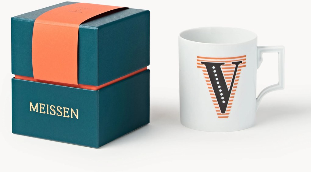 Westwing x MEISSEN, ručně vyrobený hrnek Initials's dekorací Motif