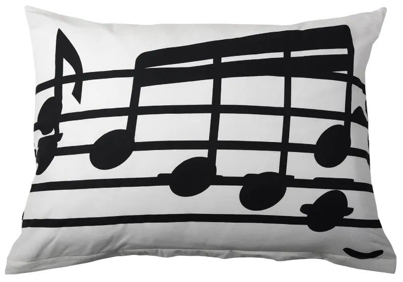 SCANquilt povlak KLASIK melody bíločerná 50 x 70 cm