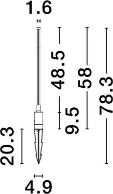 Sloupkové LED svítidlo NOVA LUCE DESSAY 6W 3000K IP65 9923402