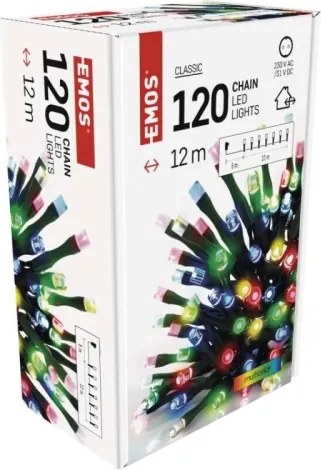 Vánoční osvětlení Emos D4AM03 ZY0813T 120LED řetěz multicolor časovač