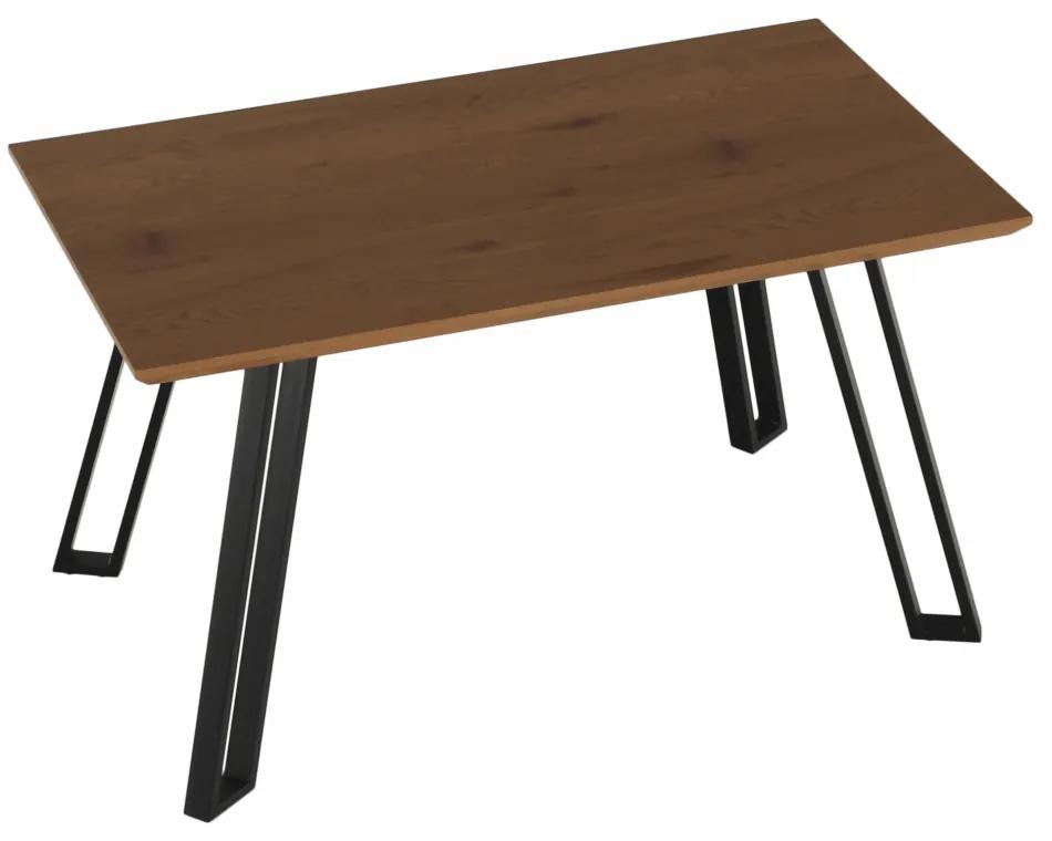 Kondela Jídelní stůl, dub/černá, 140x83 cm, PEDAL