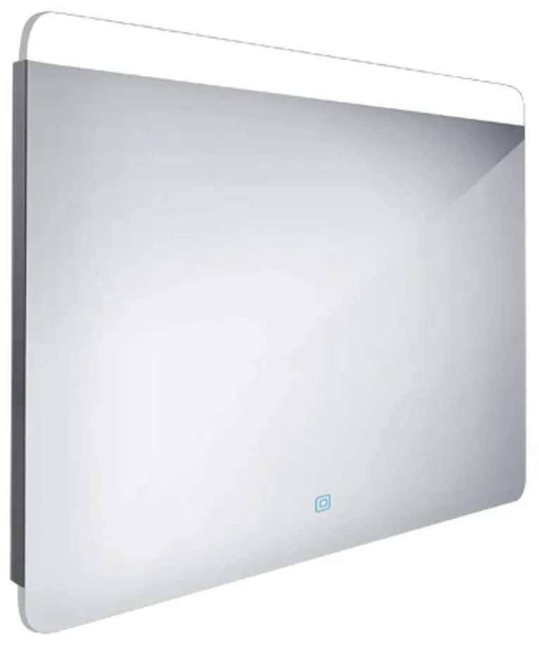 Nimco - Zrcadlo s LED osvětlením, 90x70 cm, dotykový senzor, hliník ZP 23019V