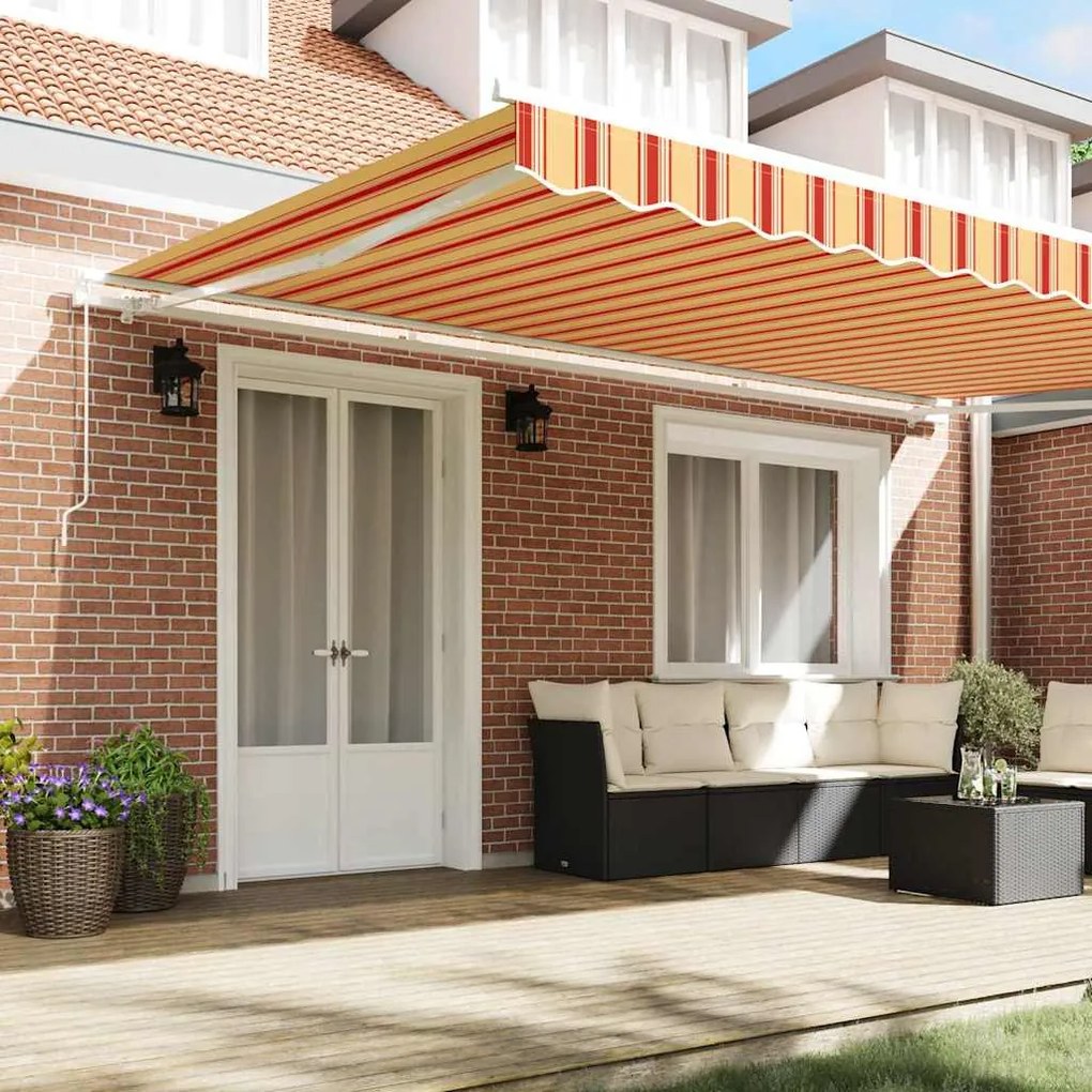 Stahovací markýza Žlutá a oranžová 500 x 300 x 165 cm 3331243