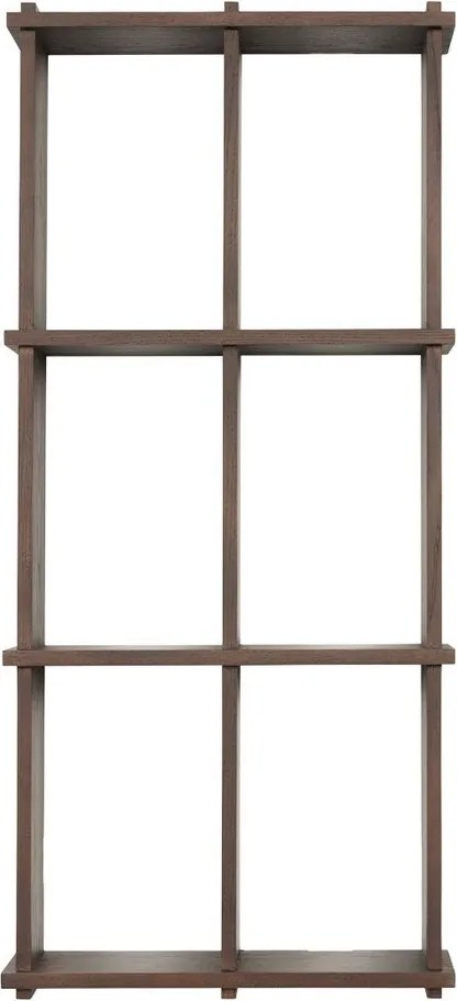 Patrová police z jasanového dřeva v tmavě přírodní barvě 42,5 cm Grid – OYOY Living Design