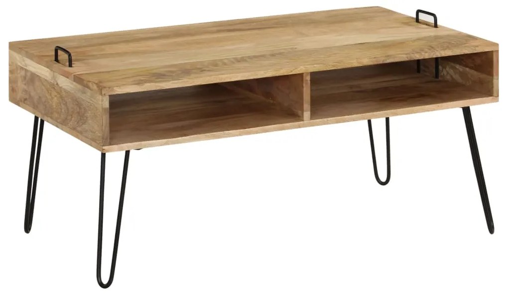 Konferenční stolek z masivního mangovníku 100 x 60 x 45 cm - Default Title