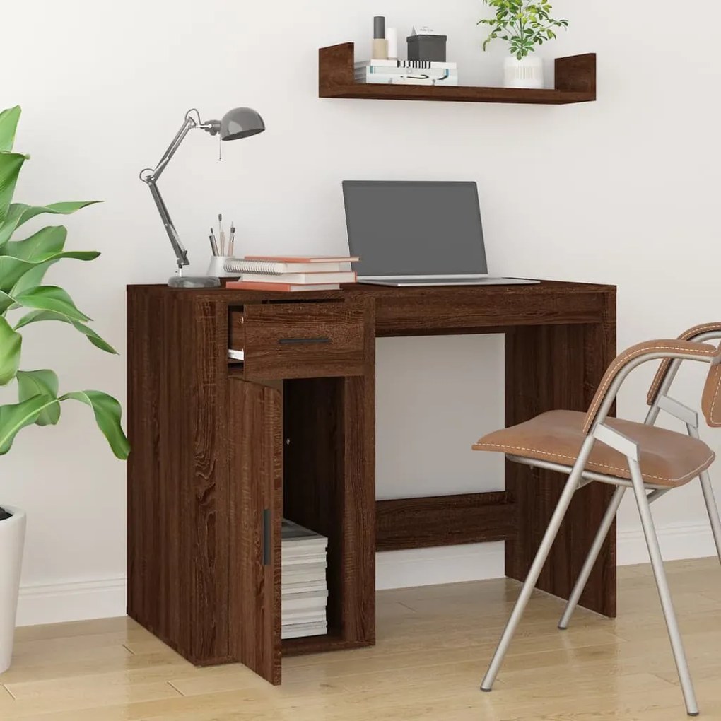 Psací stůl kouřový dub 100 x 49 x 75 cm kompozitní dřevo