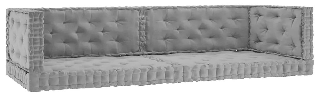 3068601 vidaXL Podušky na nábytek z palet 6 ks šedé bavlna