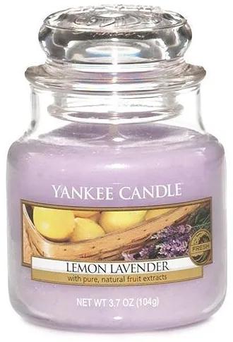 Yankee Candle Svíčka Yankee Candle 104gr - Lemon Lavender, fialová barva, sklo, vosk