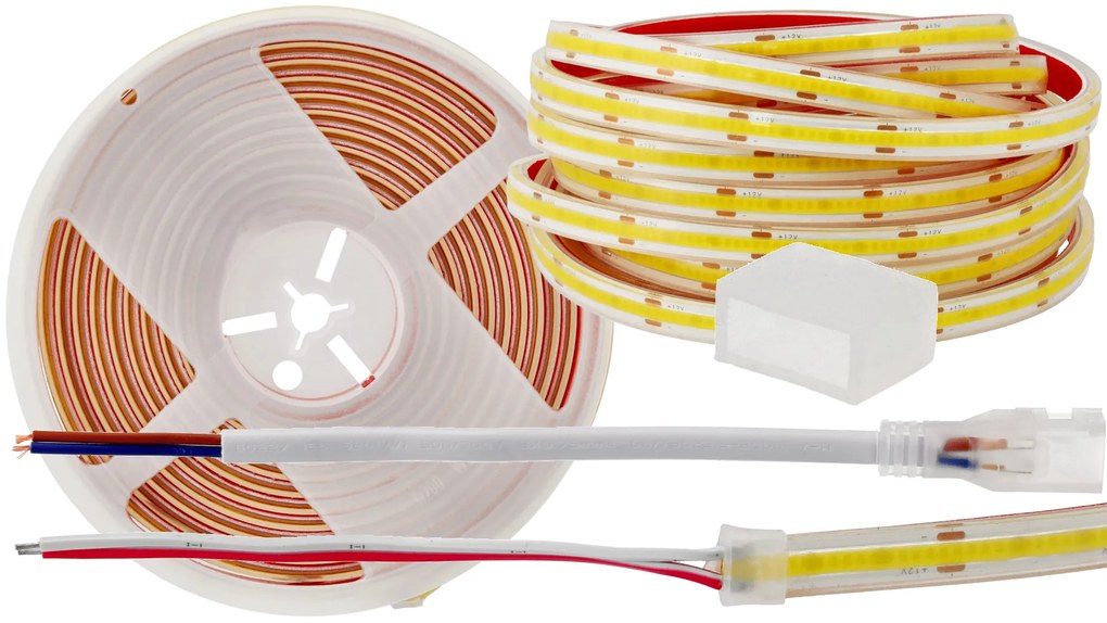 BERGE LED pásek COB - 12W/m - vodotěsný - 5m - neutrální bílá