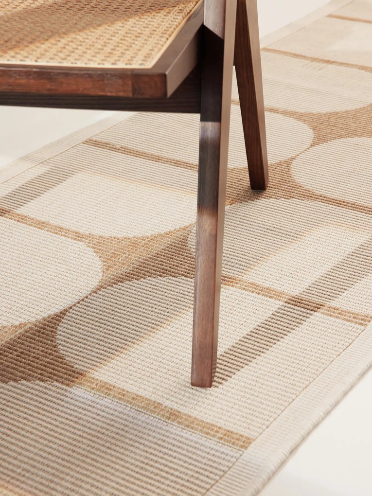 NORTHRUGS, Koberec běhoun Duet Bowen 106245 Beige/White - na ven i na doma, 80x250, béžová, chodba / předsíň