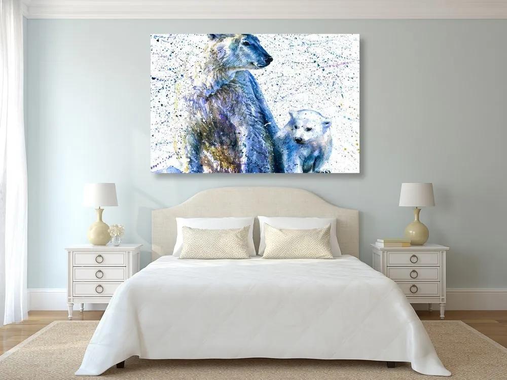 Obraz lední medvědi - 90x60 cm