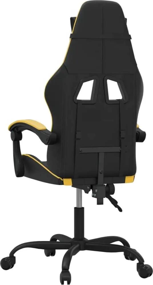 vidaXL Herní židle umělá kůže [3143896] Barva: Černý a zlatý