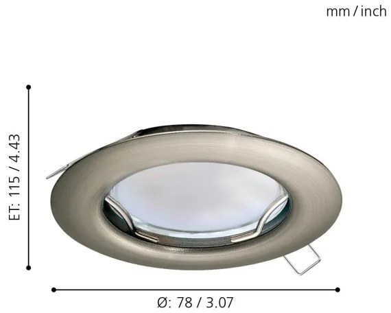Eglo 94237 - SADA 3x LED Podhledové svítidlo PENETO 3xGU10-LED/3W/230V