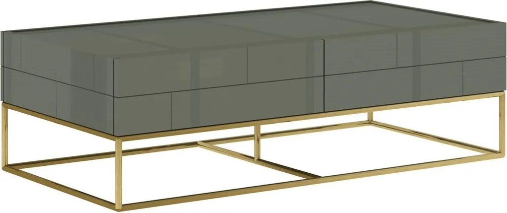 Konferenční stolek Rose Hill 119 cm zelený/zlatý
