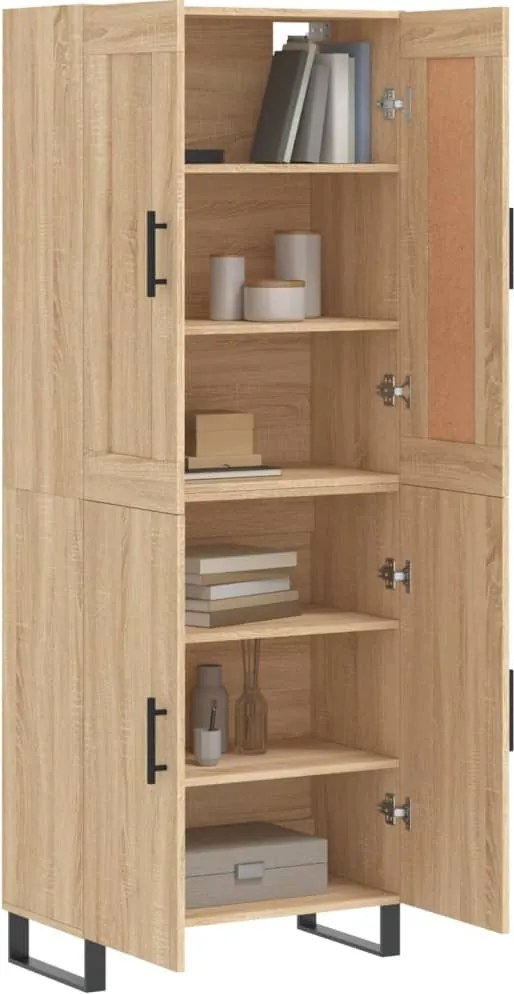 Skříň highboard dub sonoma 69,5 x 34 x 180 cm kompozitní dřevo 3199580