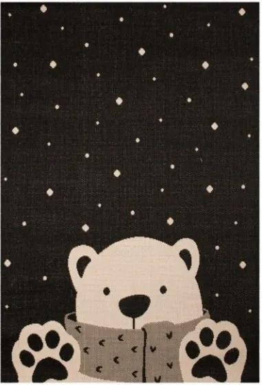 Dětský kusový koberec Vini 103023 | černý Typ: 120x170 cm