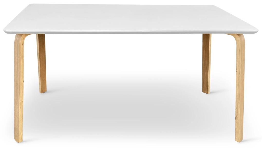 Dřevěný jídelní stůl Zaha s bílou deskou 150x90 cm - 2. jakost