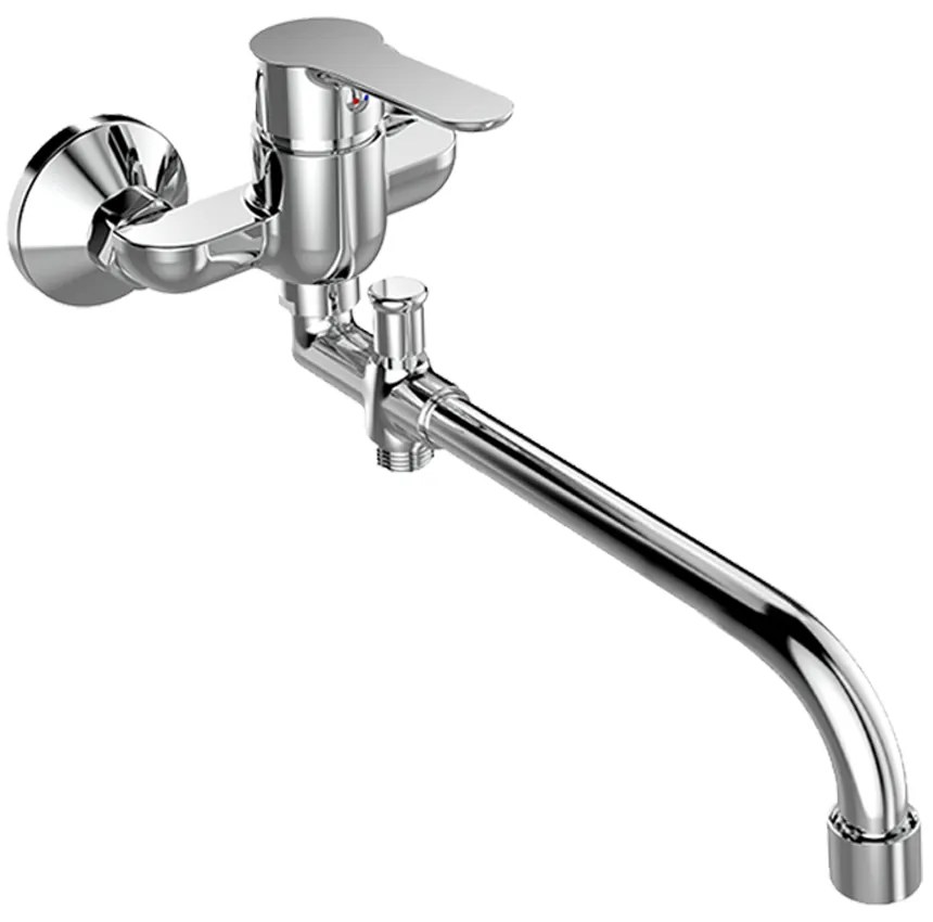 Mereo Zuna nástěnná baterie do byt. jádra 100 mm s ramínkem o 18 mm 330 mm bez přísluš. mosaz chrom CB602A03Z