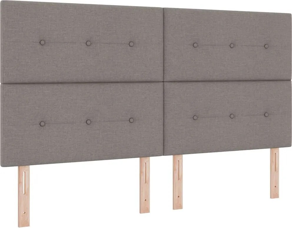 Postel s boxspringem s čelo Taupe 200 x 180 cm textil 3344321